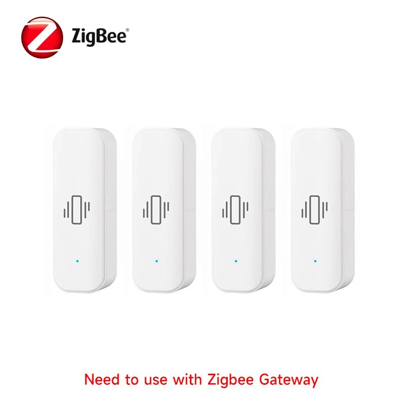IHseno Датчик вибрации для умного дома Zigbee 4Pcs