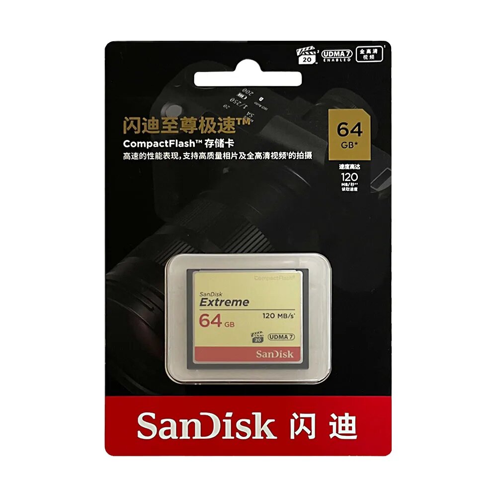 SanDisk CompactFlash карта памяти 32/64/128 ГБ 800X для цифровых камер 64GB