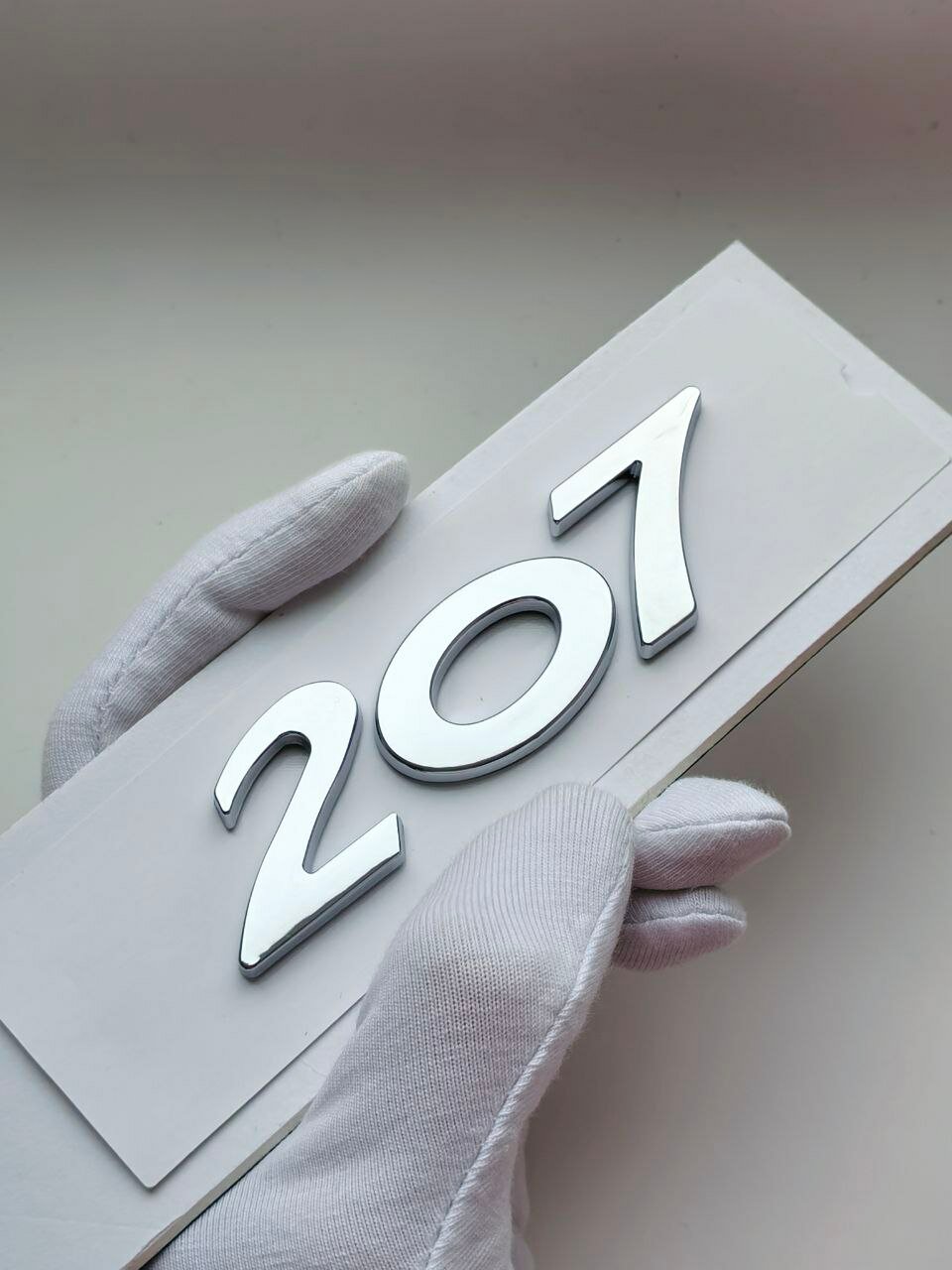 Надпись 207 92*26 мм, шильдик Peugeot, эмблема Пежо, значок на автомобиль