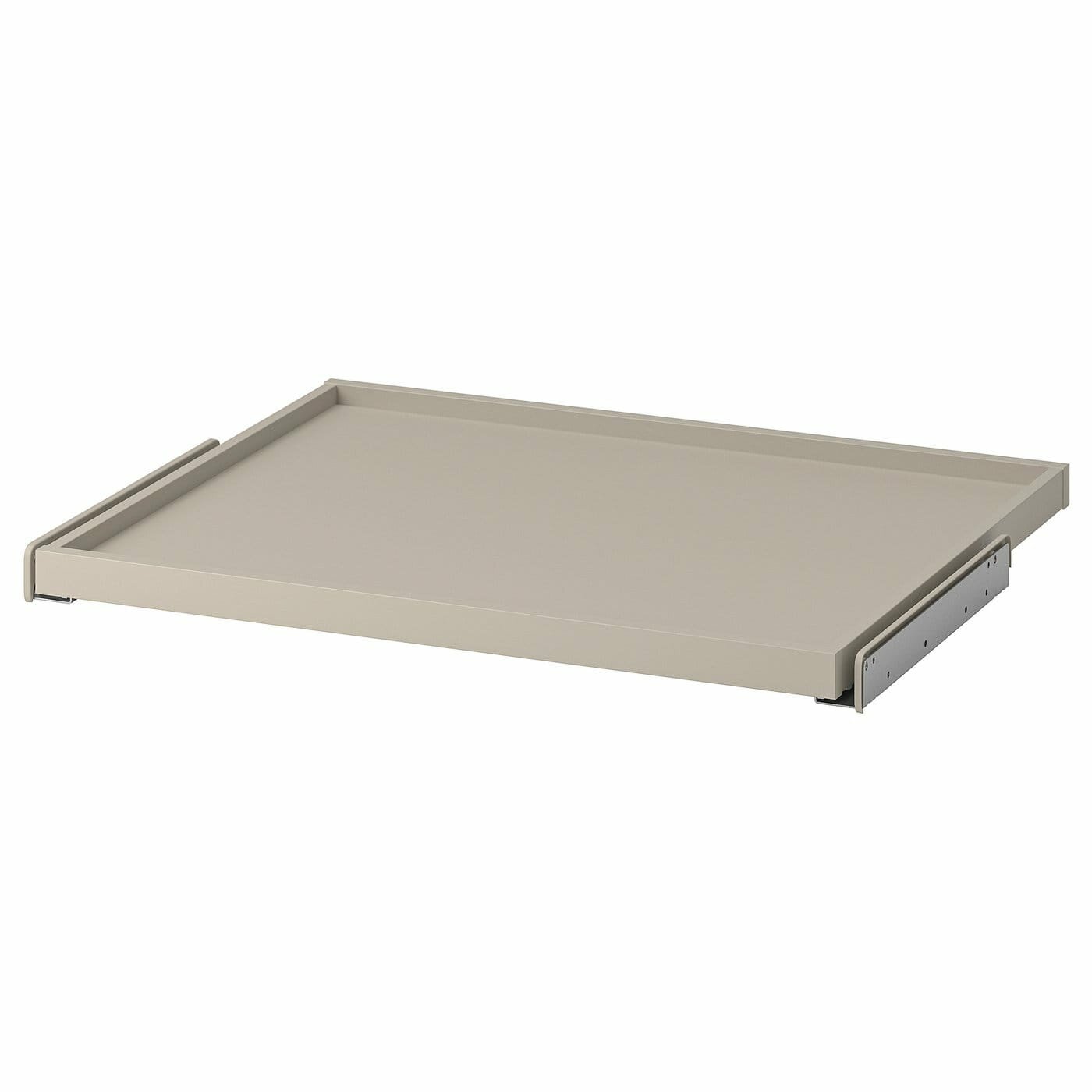 Корзина для хранения IKEA KOMPLEMENT выдвижной лоток, серо-бежевый, 75x58 см 005.091.02