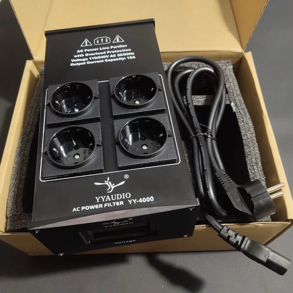 YYAUDIO Высокое качество HiFi Фильтр мощности аудио Подавление фонового шума Розетки ЕС