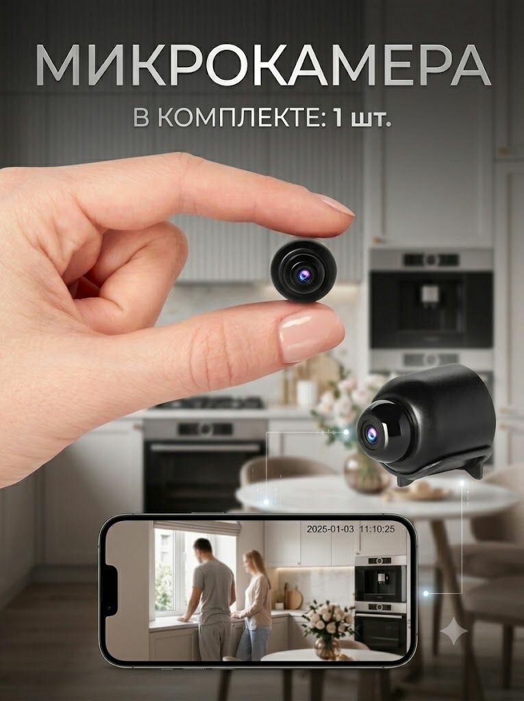 Миниатюрная беспроводная камера видеонаблюдения с ночным видением, Wi-Fi, для дома, офиса и автомобиля, охранная мини видеокамера охранная камера