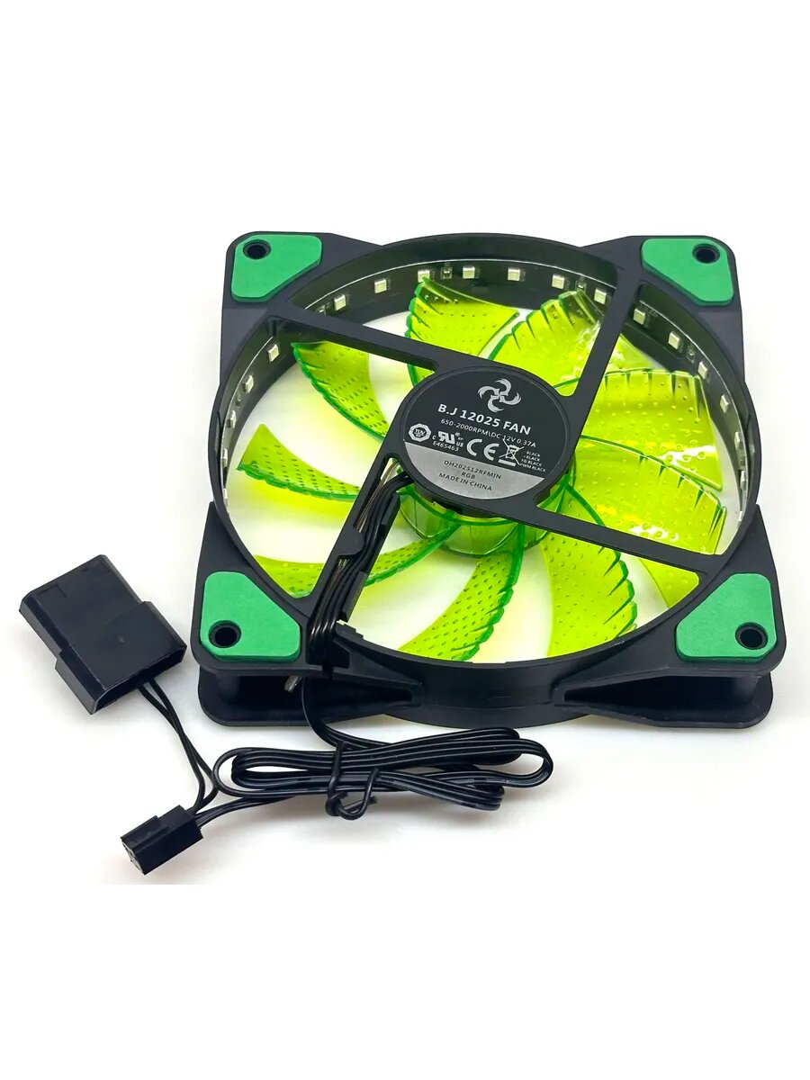 Вентилятор 120х120х25 mm 12V 3+4 pin LED