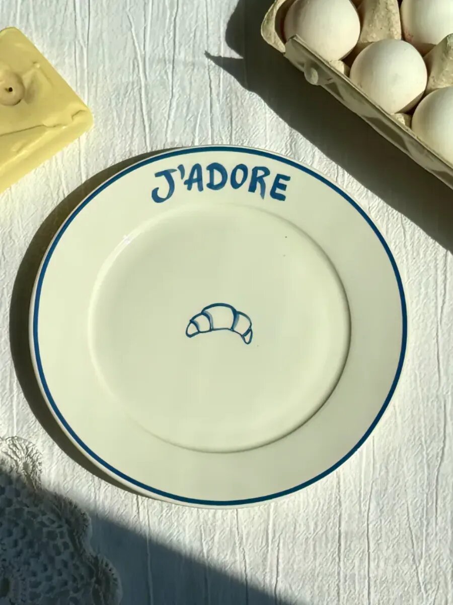 Тарелка от бренда "Тепло в руках", керамика, эстетическая "JADORE"