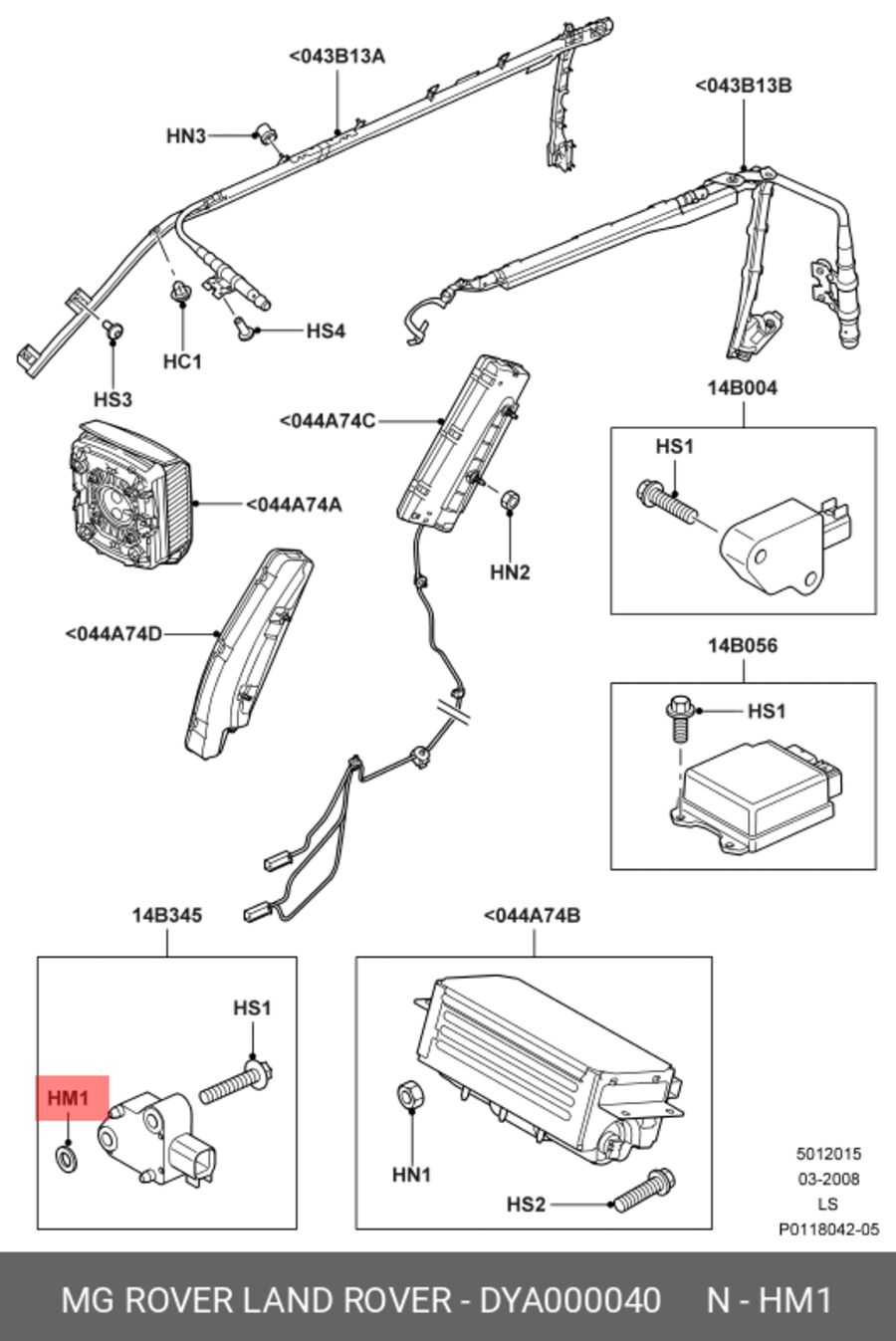 Клипса/grommet org (LAND ROVER DYA000040)