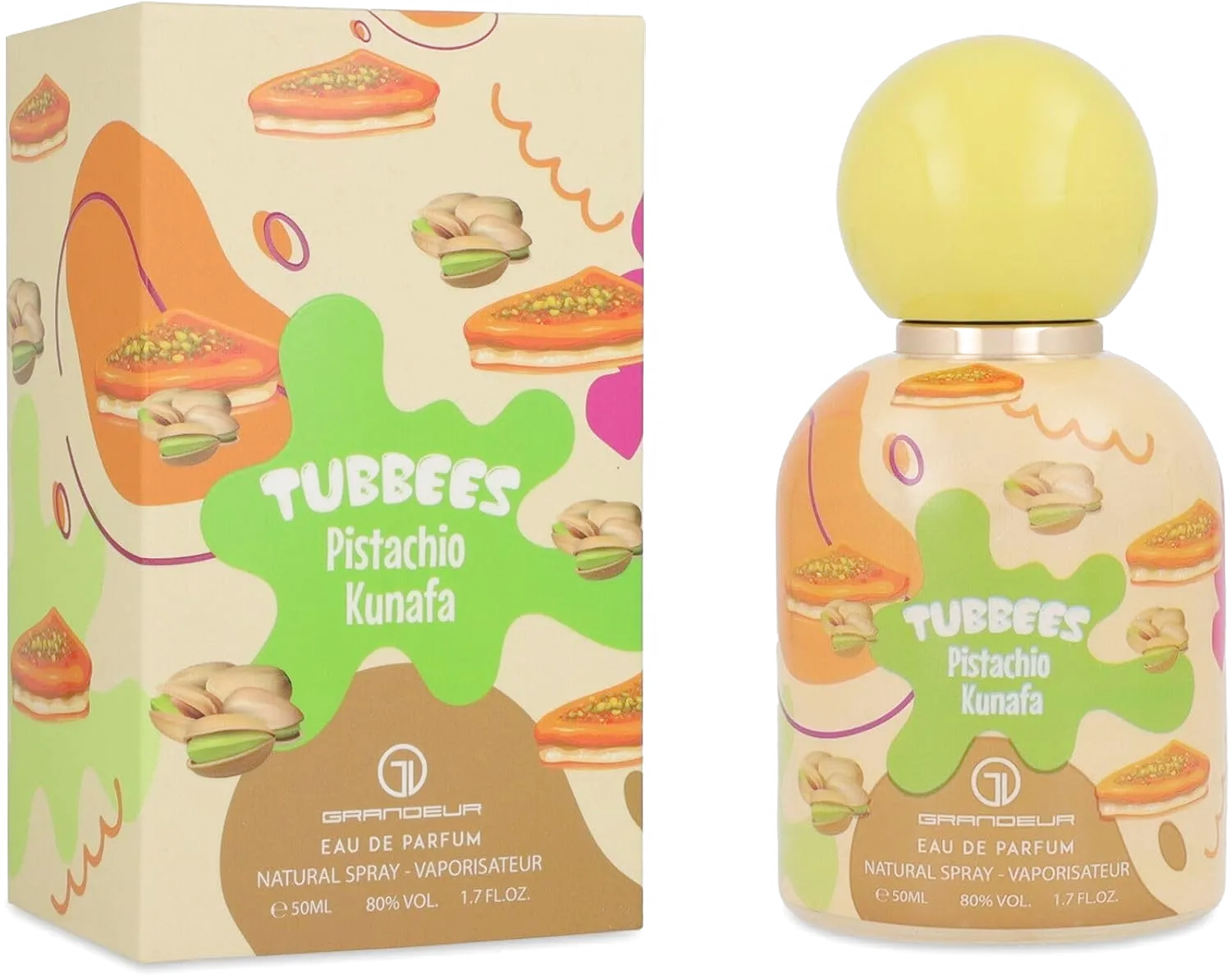 Парфюмерная вода 50 мл Тубиз Фисташио Кунафа / Tubbees Pistachio Kunafa унисекс