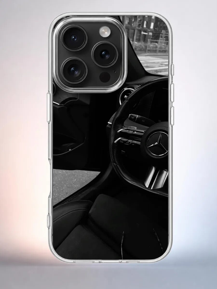 Чехол iPhone 15 Pro салон люкс силиконовый