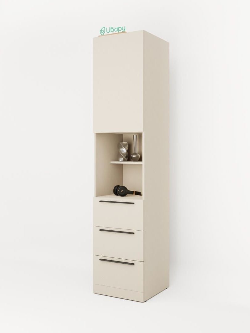 Стеллаж СТ-2 Ника кашемир, чёрная, стеллаж для хранения, 40x45x200