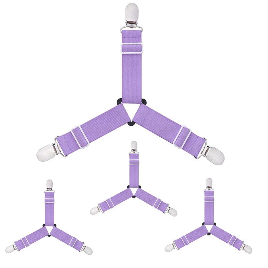 4Pcs/Set регулируемые захваты для простыней с 3 зажимами для спальни, нескользящее одеяло, наматрасник, крепежи для дивана, кровати, эластичные крепежные держатели 2024
