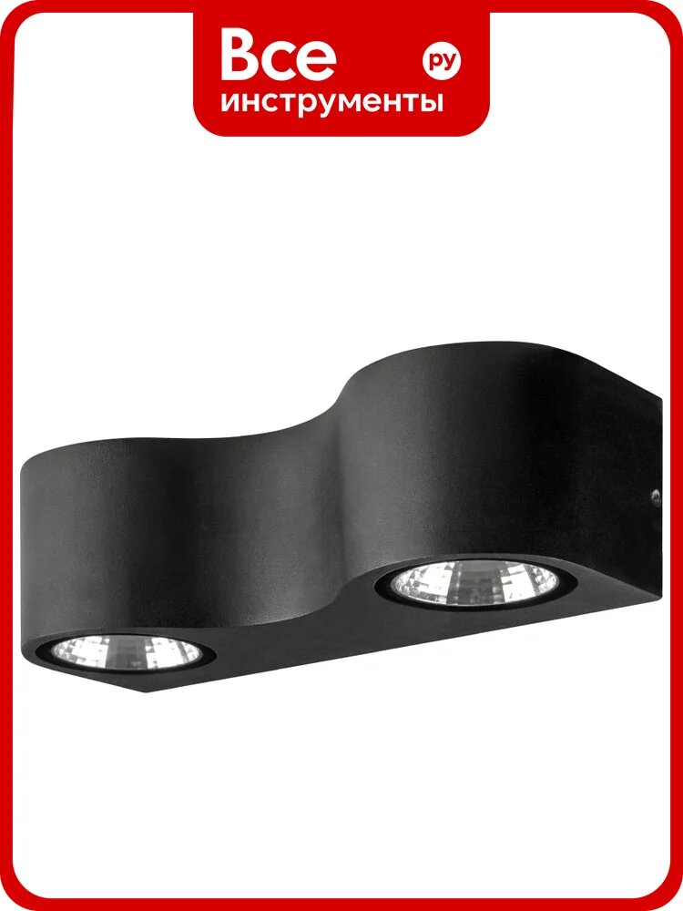 Настенный светильник TDM ELECTRIC led, дуэт, 4x3 Вт, 3000 к, l200 мм, алюминий/черный, вверх/вниз, ip65, SQ0345-1025
