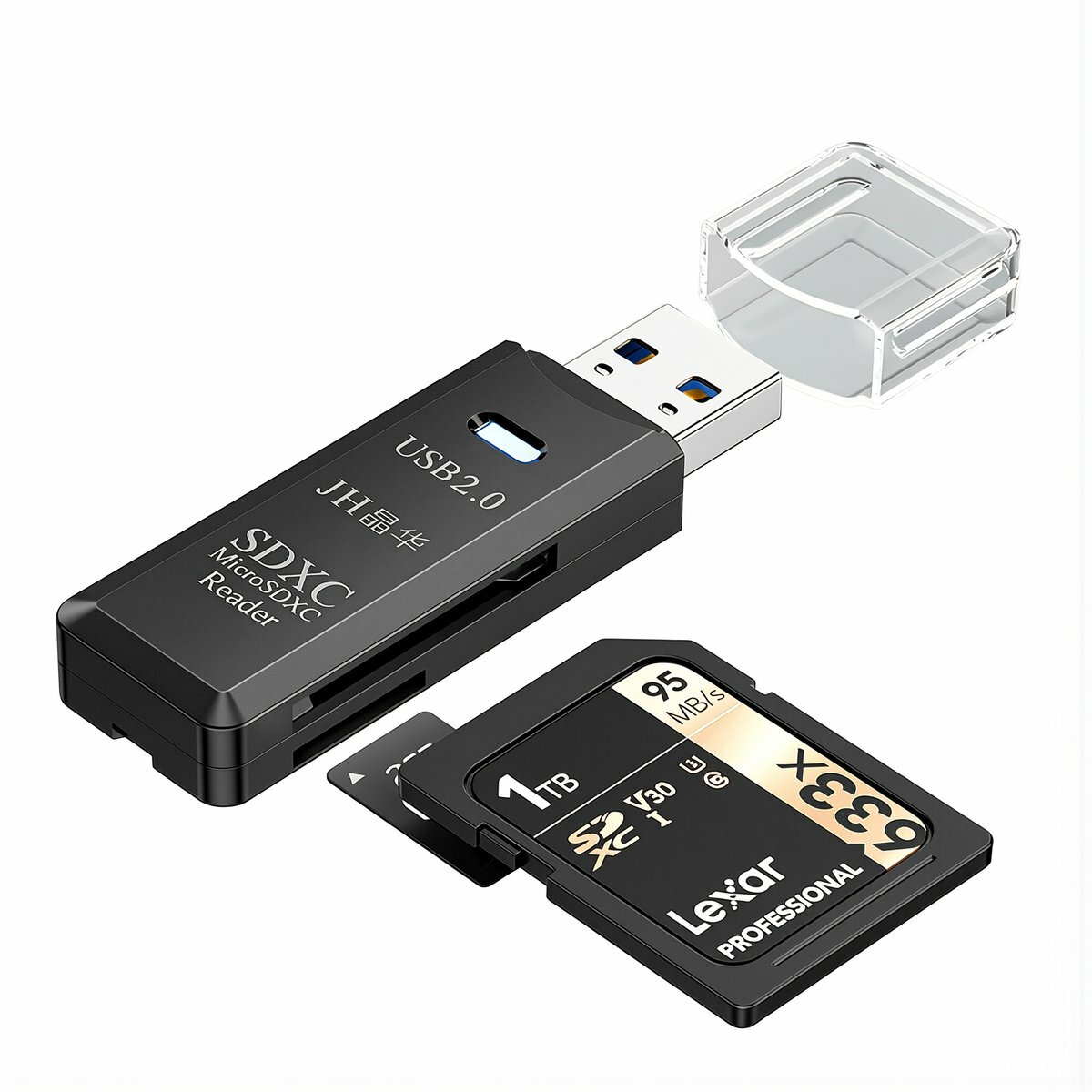 Картридер двойной интерфейс USB и Type-C слоты для карт памяти SD и TF высокая скорость передачи компактный размер для полевых съемок переноса фото видеоданных совместим с разными типами цифровых