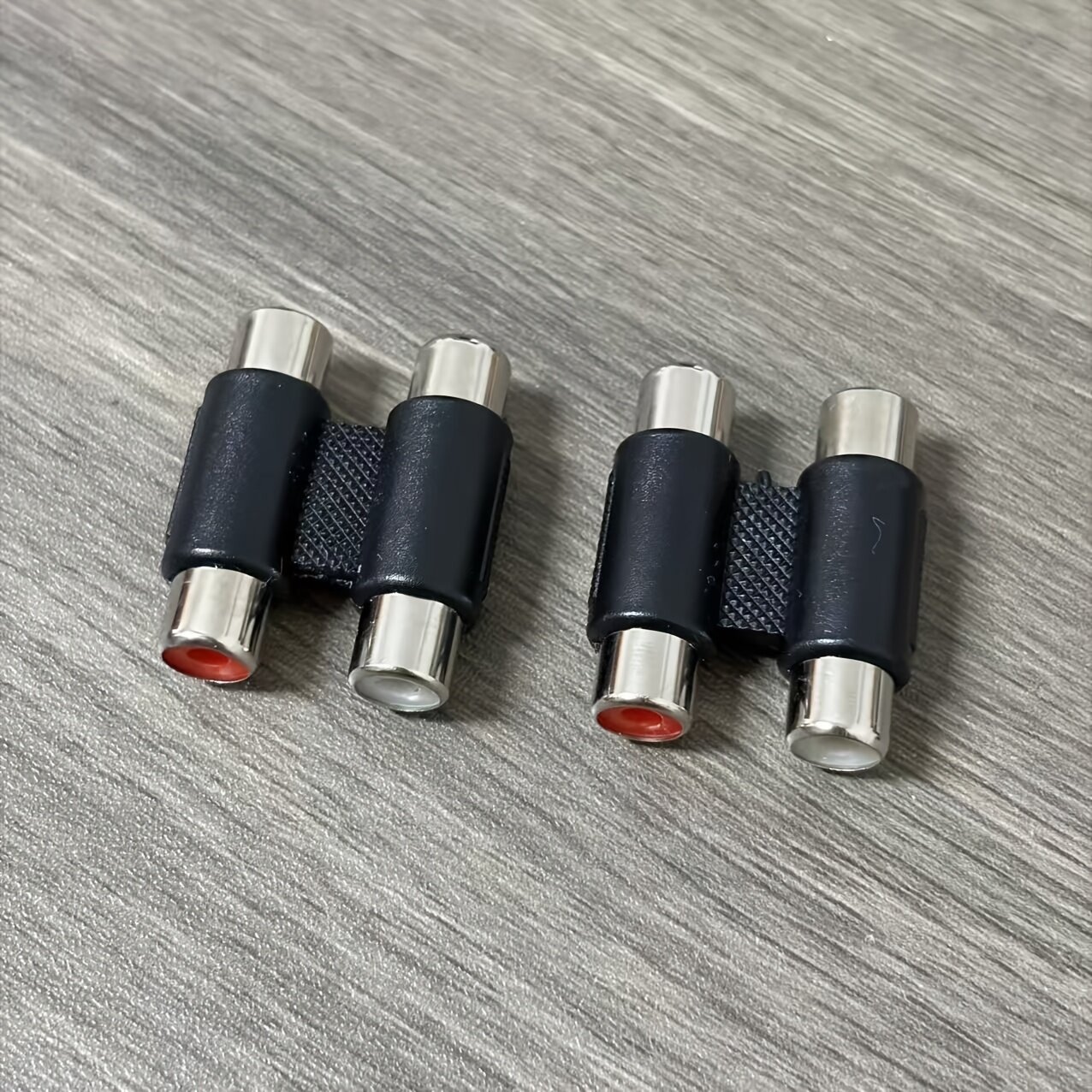Переходник RCA (тюльпан) 2RCA мама-мама, прямой, аудио/видео, 2 шт, серебристый