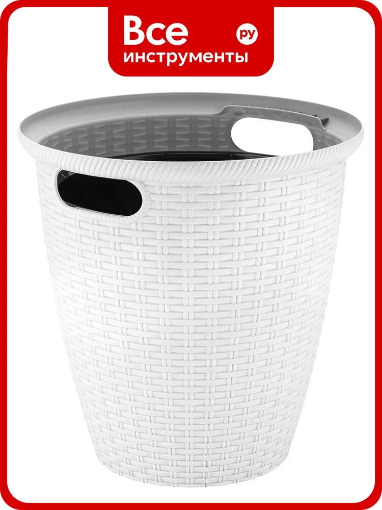 Кашпо напольное Ingreen Rattan с внутренним горшком, 50 л, белоснежный жасмин 272738