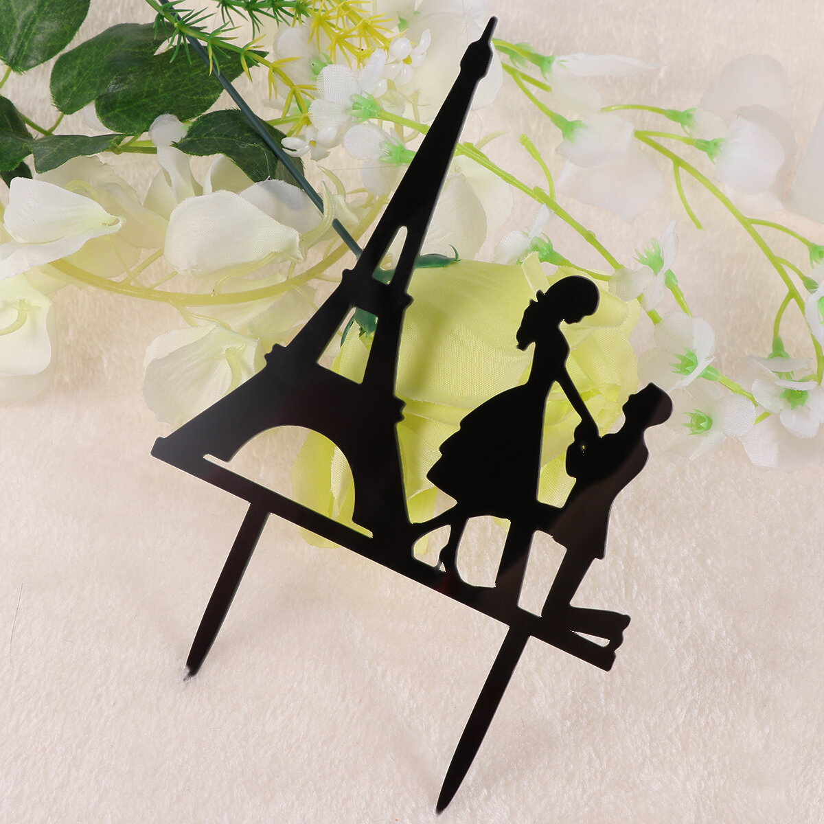 Mr And Mrs Eiffel Tower Топперы Для Тортов Черные Акриловые Украшения Для Свадьбы Дня Святого Валентина