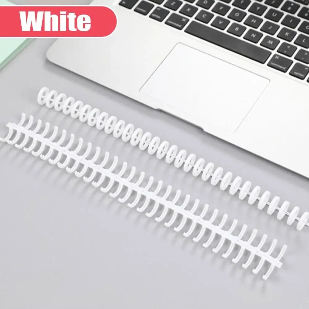 Съемные кольца для переплета A4, A5, B5 12 мм 30 отверстий 10pcs white