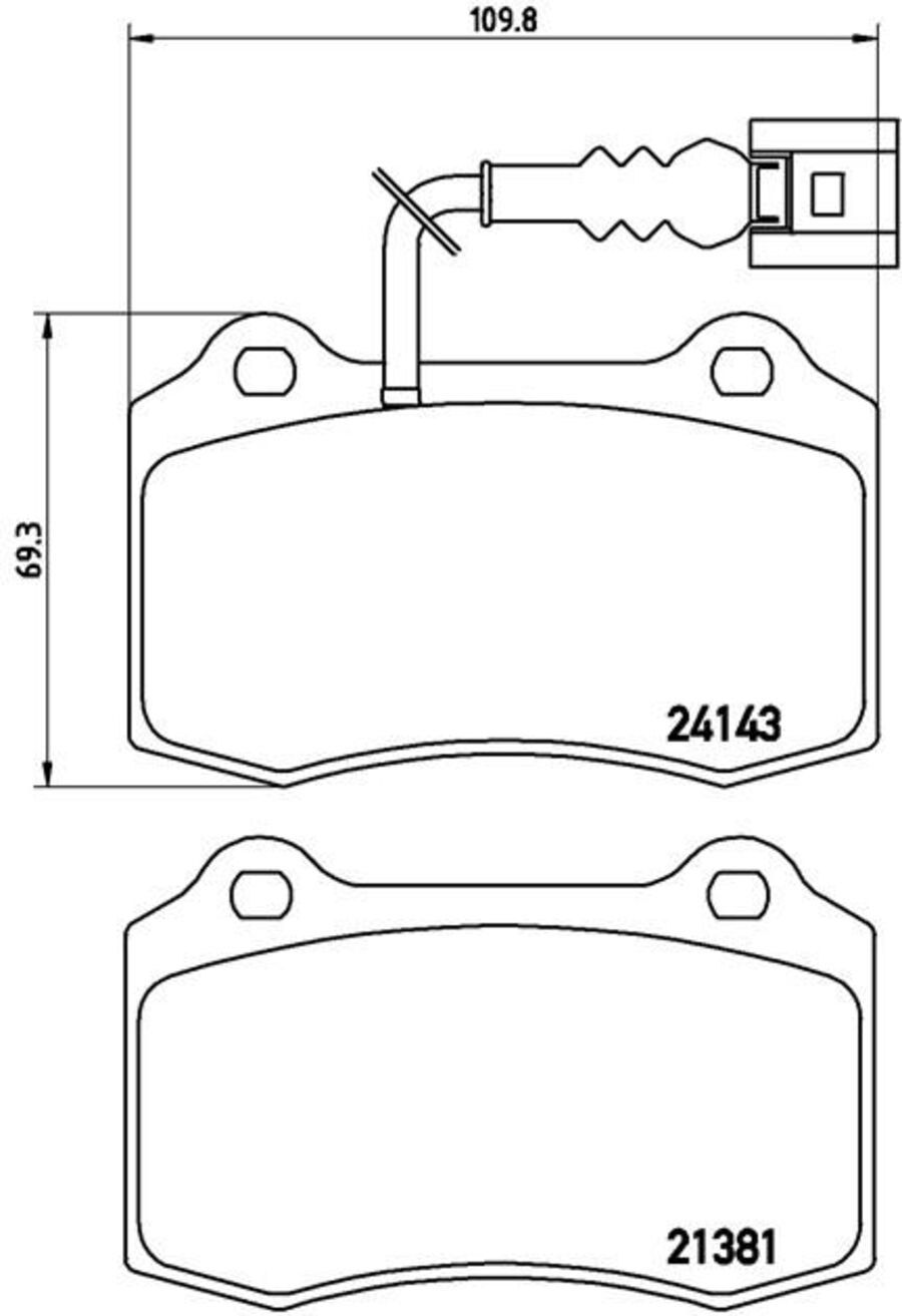 Комплект Тормозных Колодок, Дисковый Тормоз (BREMBO P85104)