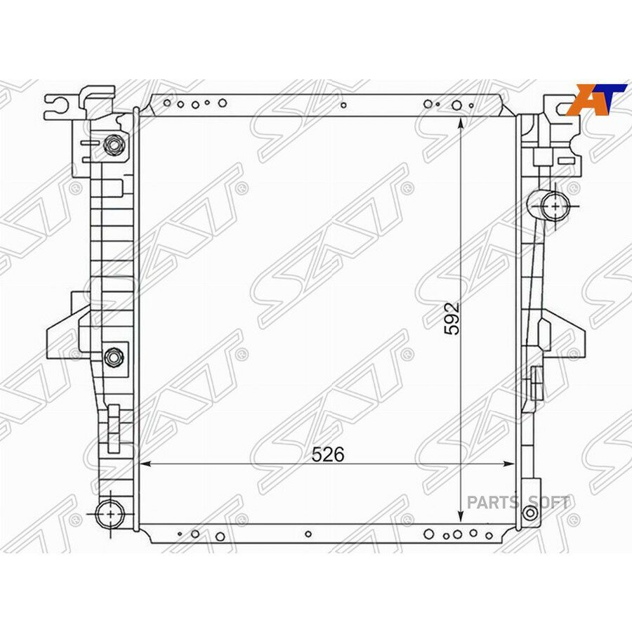 Радиатор Ford Explorer 94-05 / Ranger USA 97-03 от официального дистрибьютора, SAT, артикул FD0007