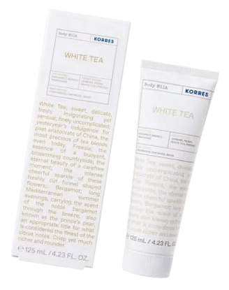 Коррес Уайт Ти нежное молочко для тела 125 мл для женщин и мужчин - Korres White Tea увлажняющий лосьон