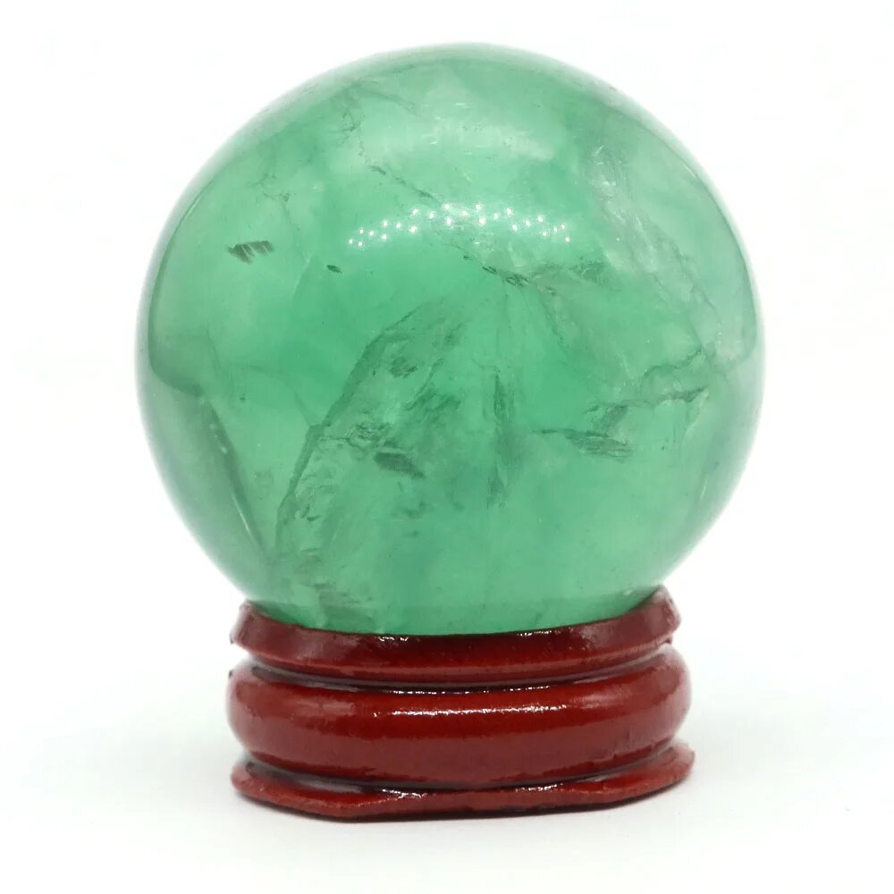 Шар из хиастолита 37 мм Jin Shi Yuan Fluorite