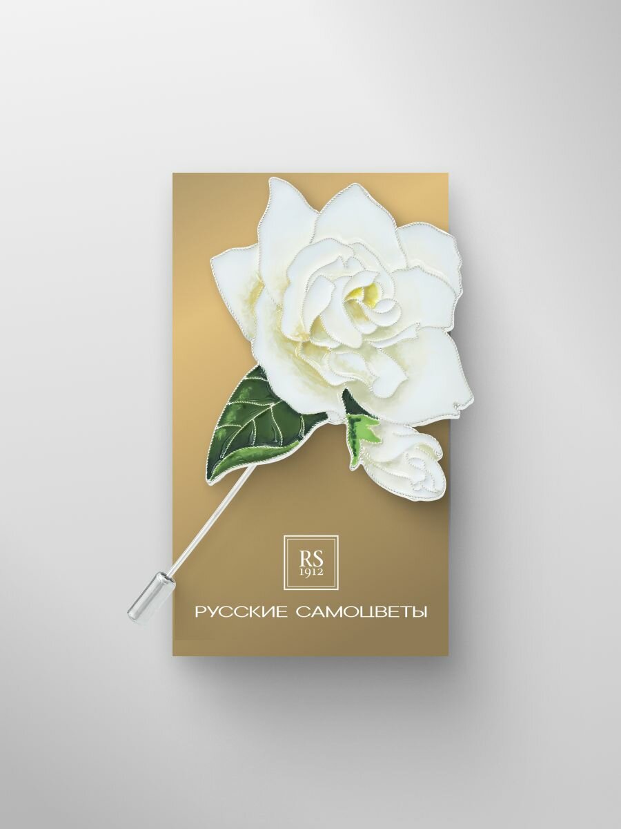 Брошь, серебро, 925 проба, эмаль