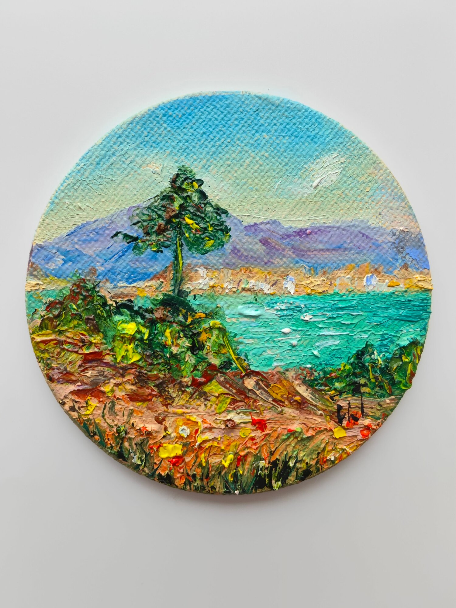 Мини картина маслом на холсте 10х15см