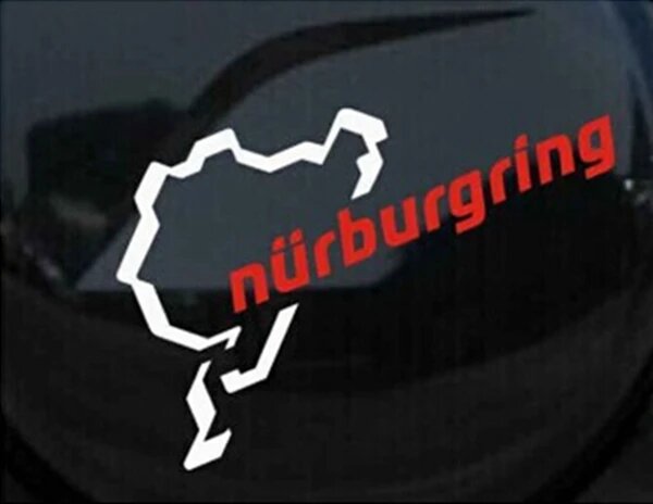 Наклейка Nurburgring на авто, цвет S2133white and red