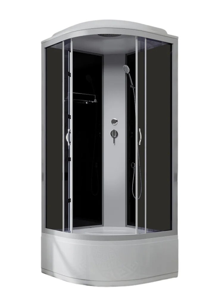 Душевая кабина Niagara NG-2508-14 90х90 прозрачные стёкла, с высоким поддоном, с сиденьем