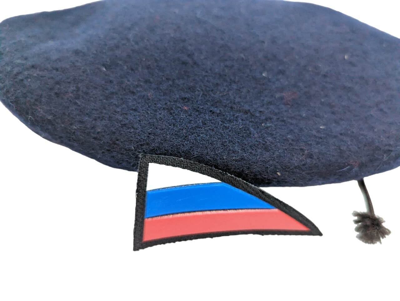 Шеврон Уголок на берет триколор РФ (пластизоль)