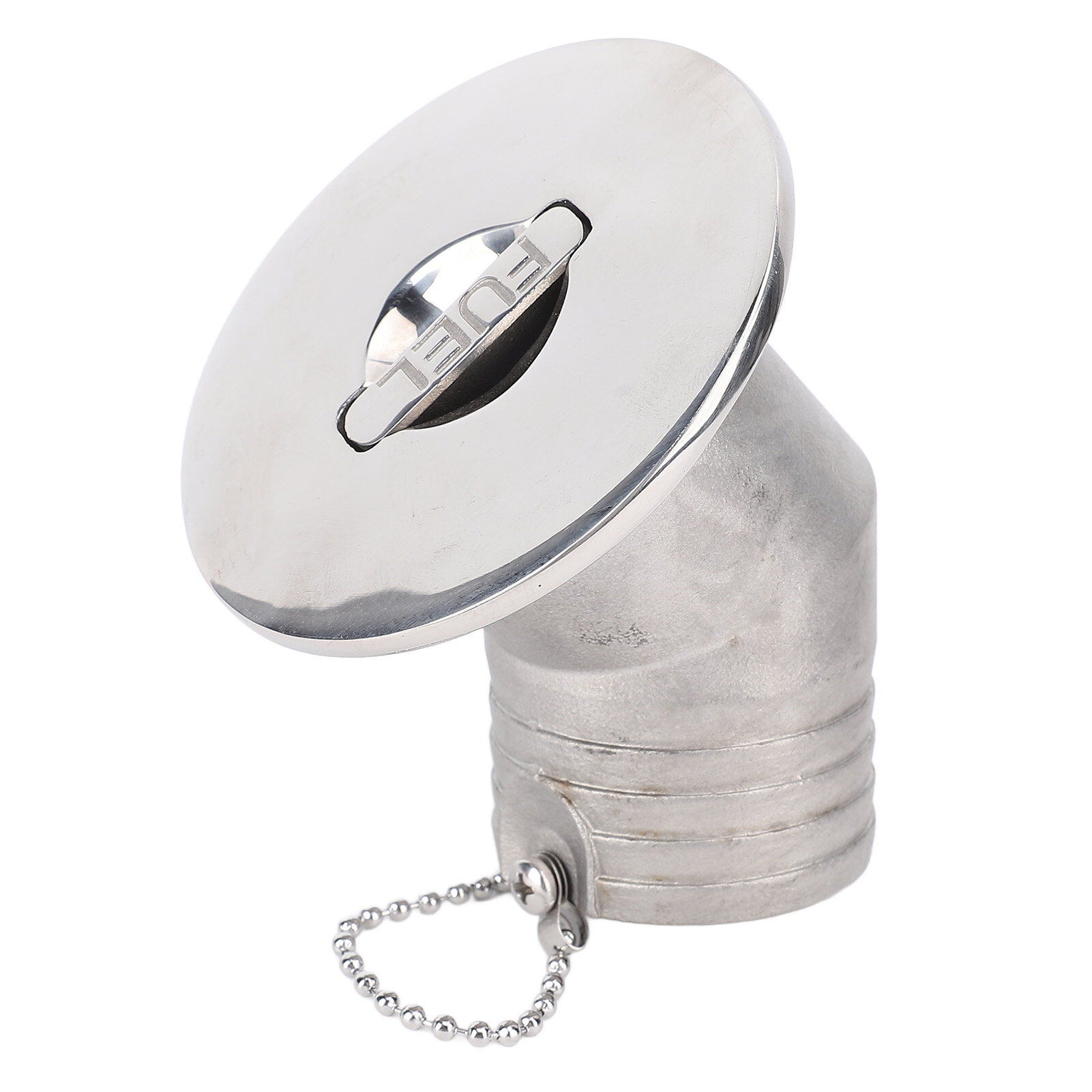 Топливный выносной штуцер 50мм/2in с крышкой, 45°, нерж. сталь 316, для яхт