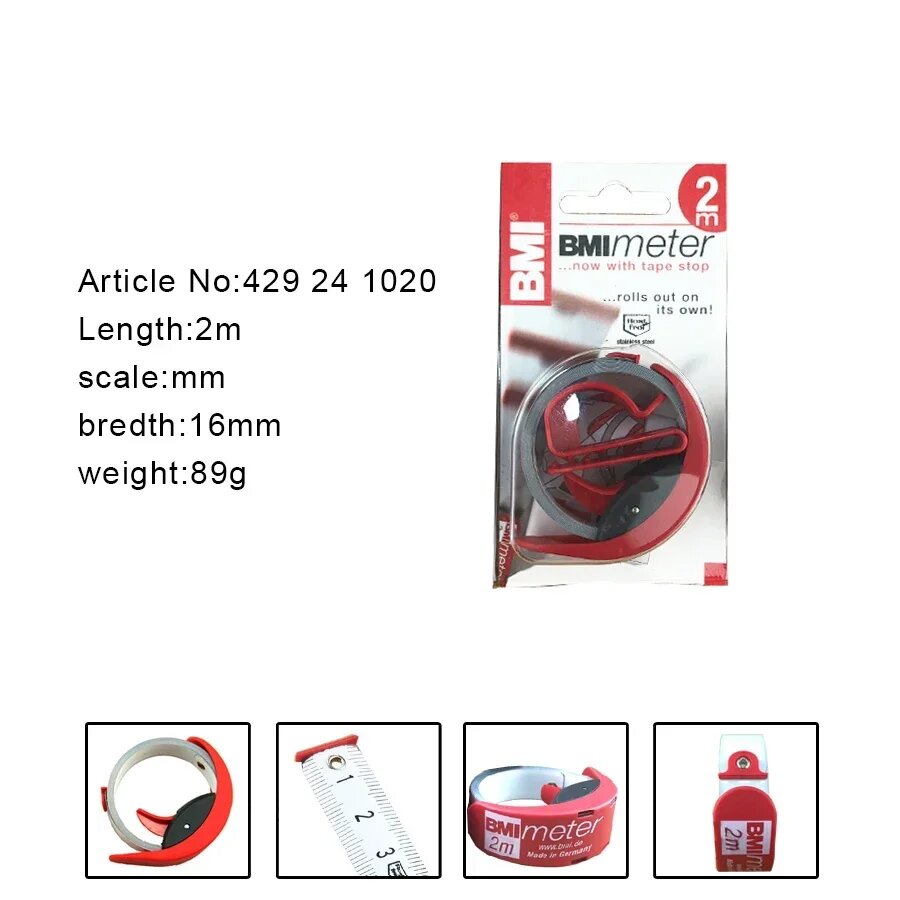 Рулетка BMI Germany 2м, 429 241
