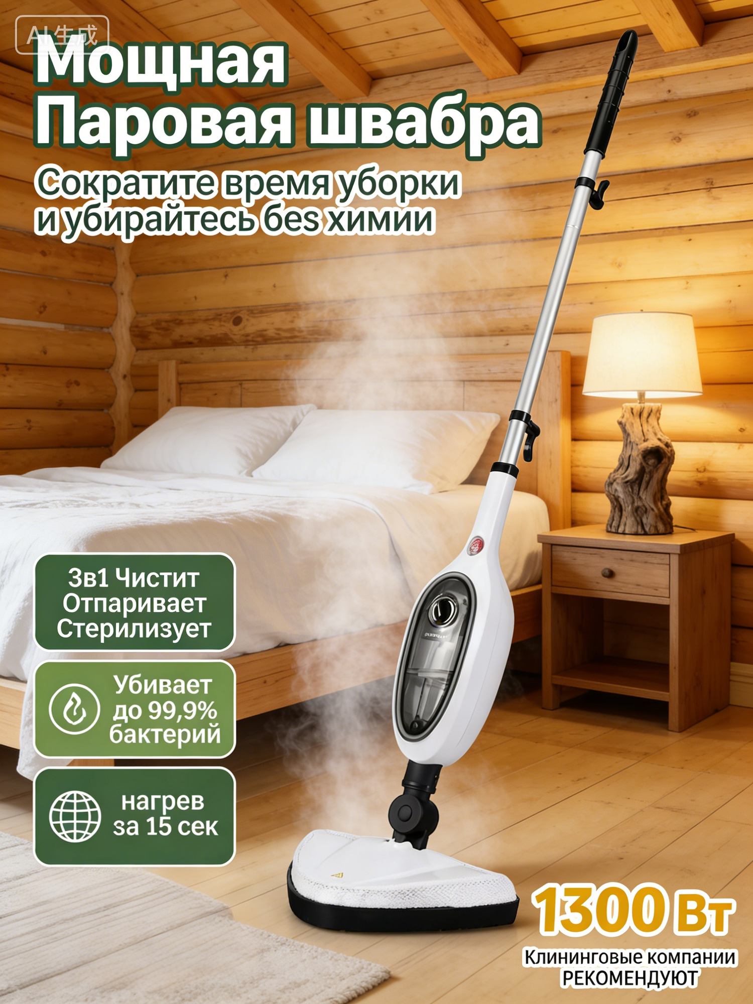 Паровая швабра для пола 10 в 1, пароочиститель, парошвабра, электрошвабра для дома