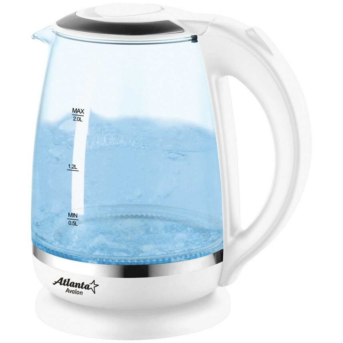 Чайник электрический ATLANTA ATH-2471 стекло белый