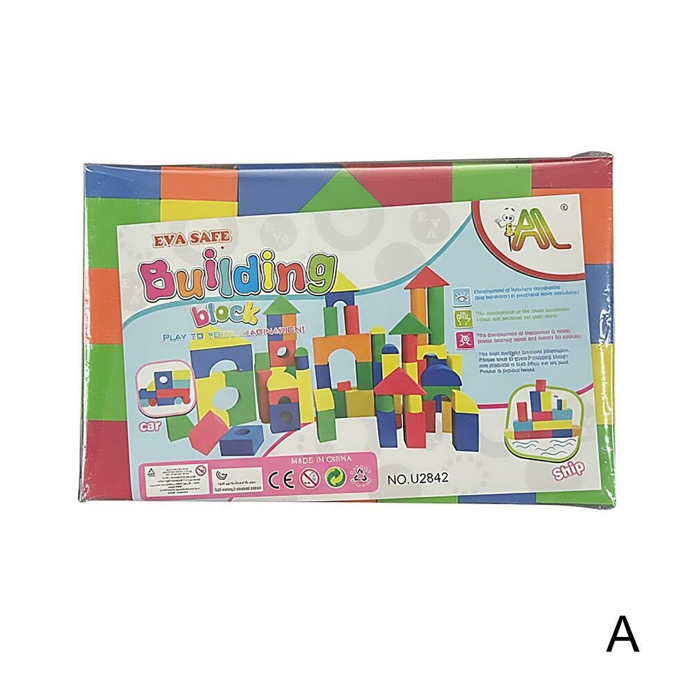 Детские развивающие мягкие строительные блоки из вспененной губки, 30 штук.