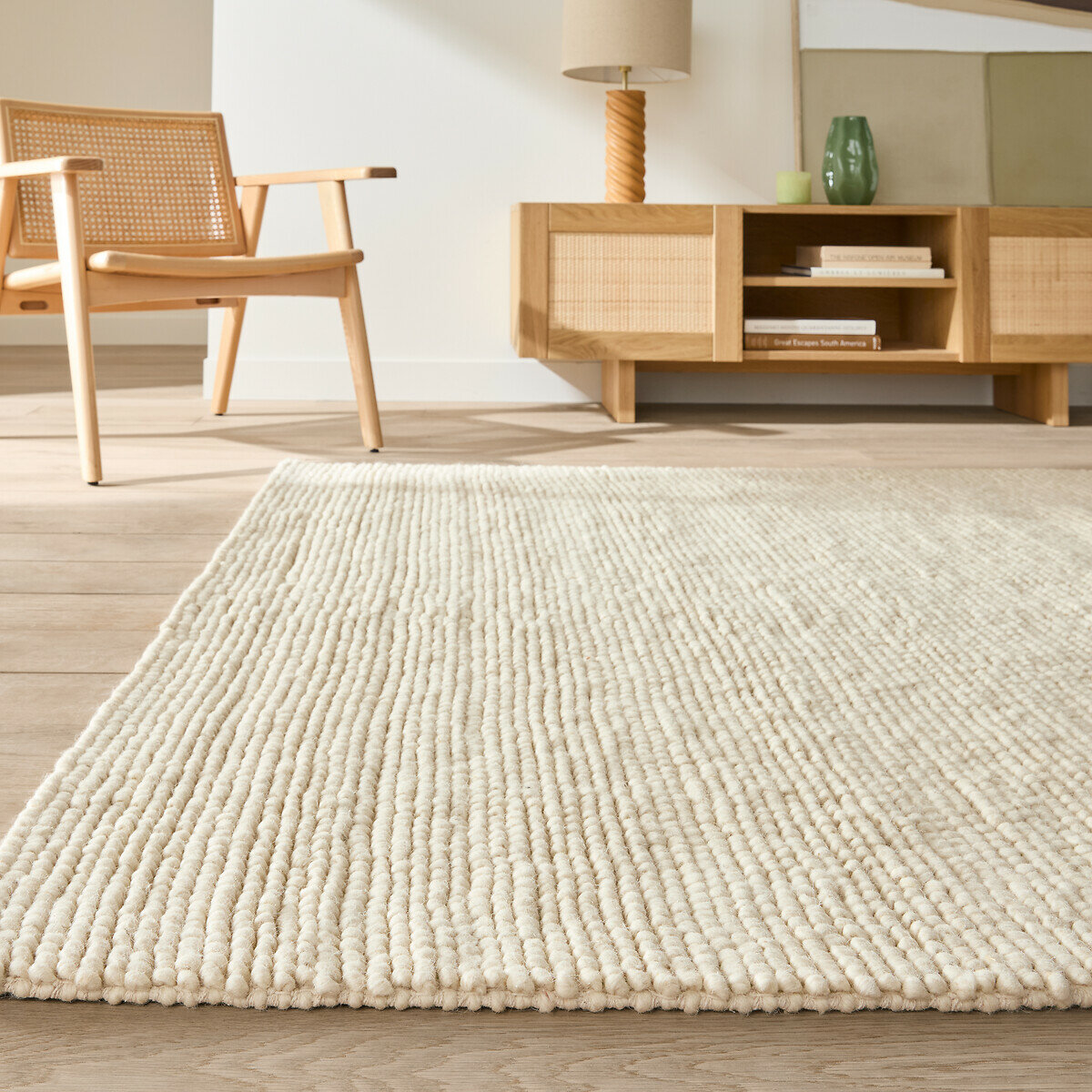 Шерстяной ковер LaRedoute с эффектом вязания Diano 120х170 см