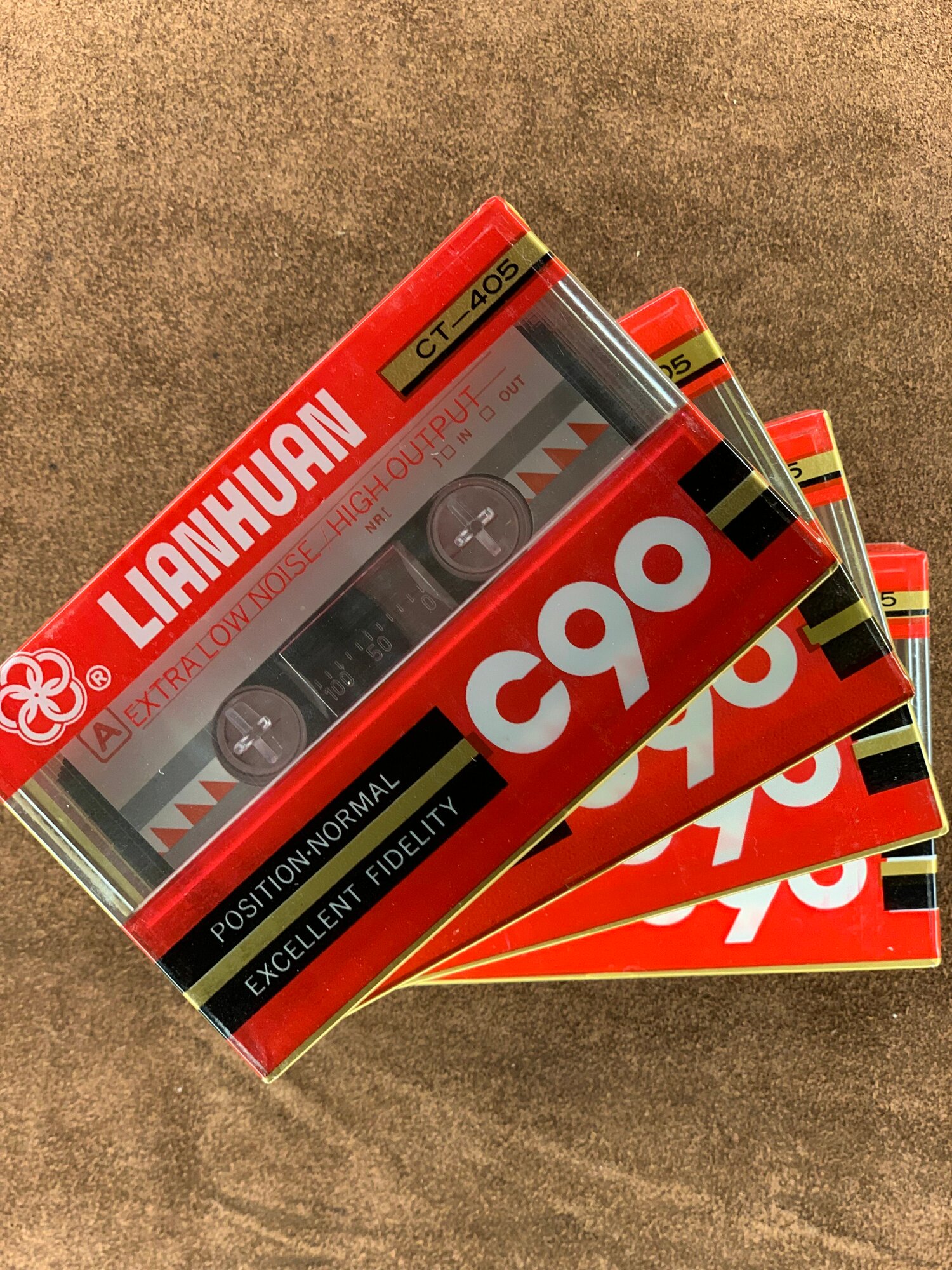 Аудиокассета чистая LIANHUAN C90 новая в заводской плёнке (1шт.)