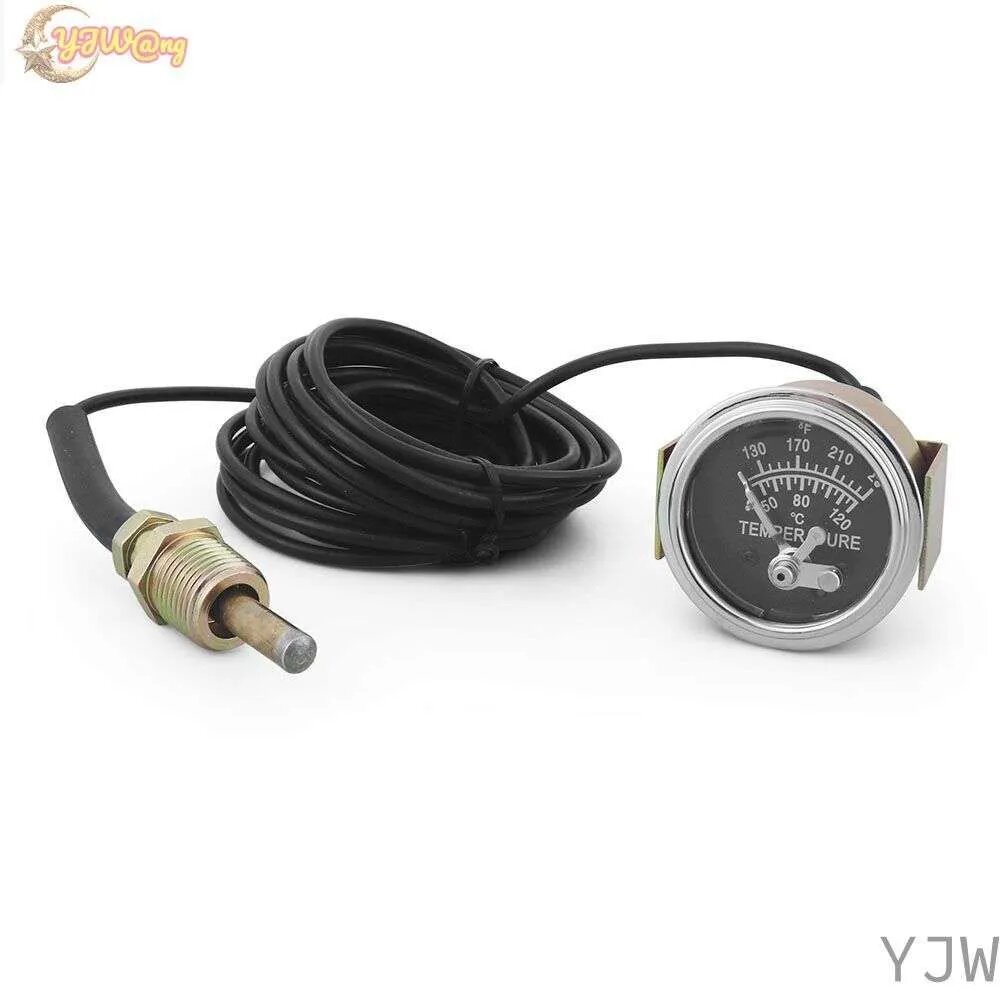2" 52MM Механический 12В Датчик температуры воды с ручным сигналом тревоги 50-120C/130-250F, датчик температуры воды с желтым светом, сенсор NPT 1/2-YJW