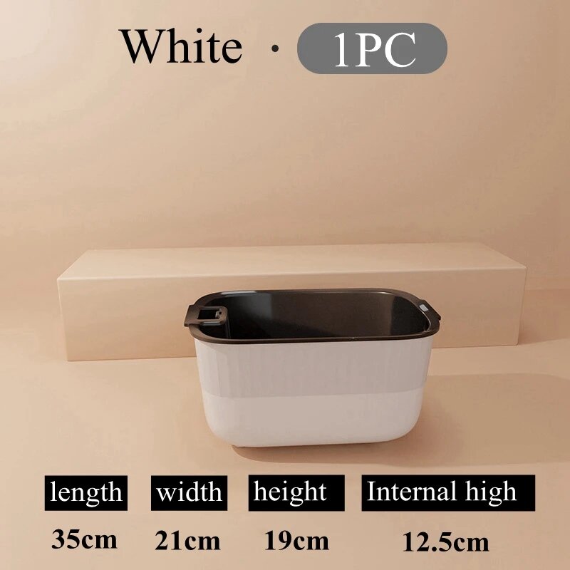 Пластиковый горшок White, 35x21x19x12.5 см, 1PC