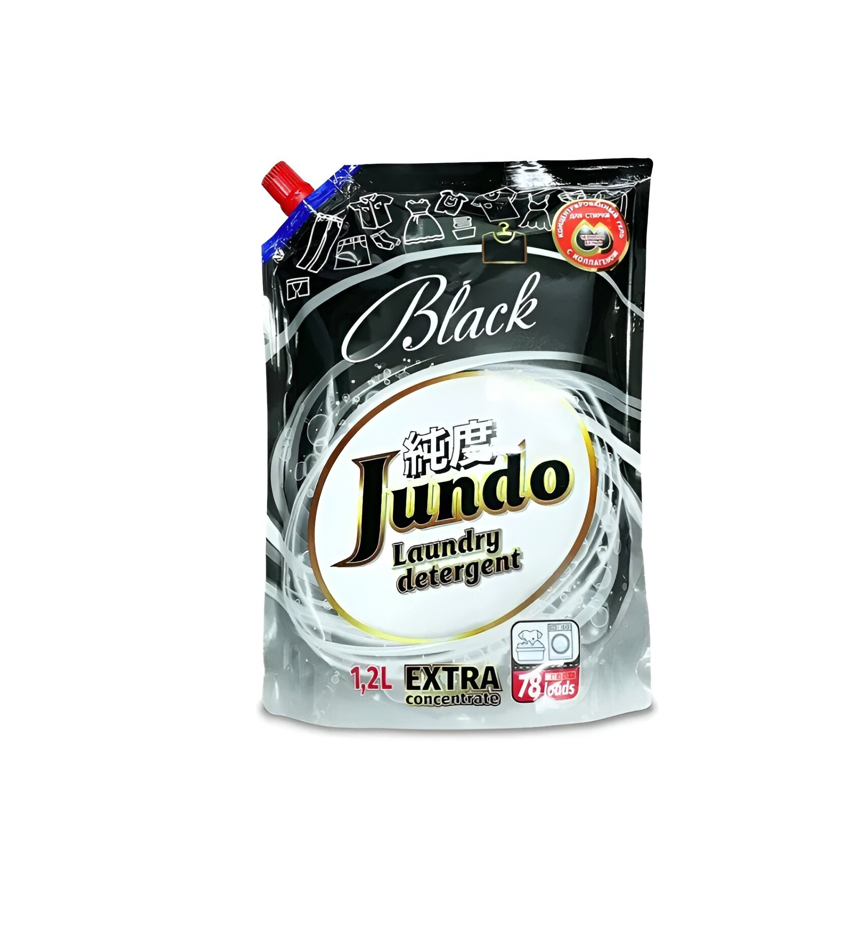Гель для стирки Jundo "Black", для чёрных и тёмных тканей, 1.2л