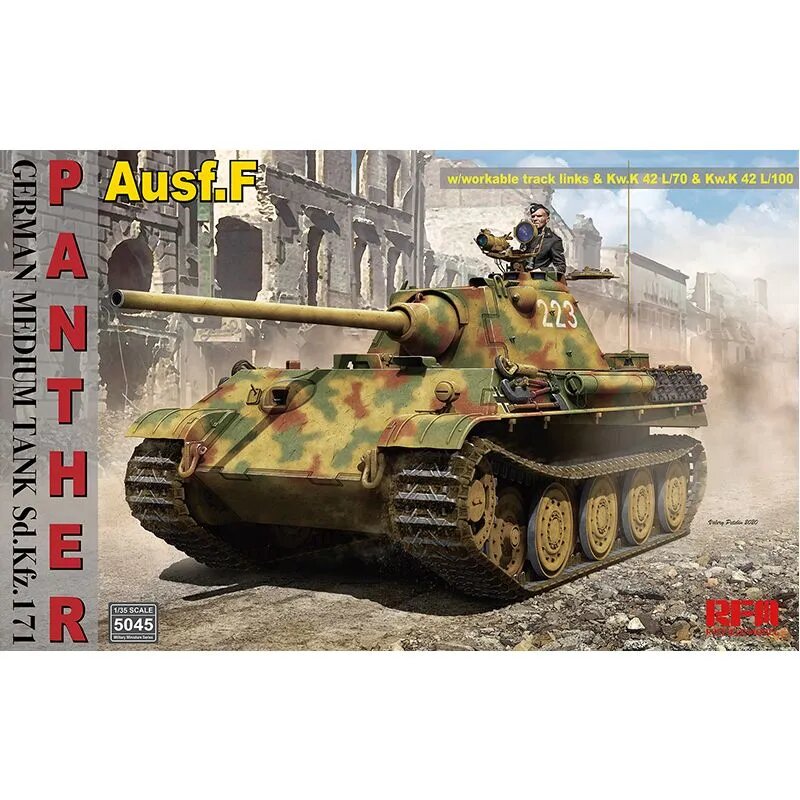 Rye Field RFM 5045 1/35 Пантеры ausf.f Германия Среднесрочный период Танки sd. kfz.171 Модель танка
