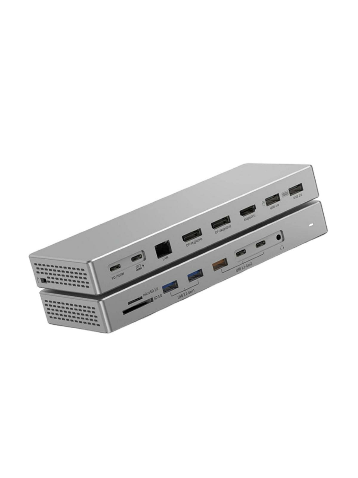 Док-станции USB C 16 интерфейсов, одновременные выходы 4K HDTV DP, Высокоскоростная передача данных 3.0