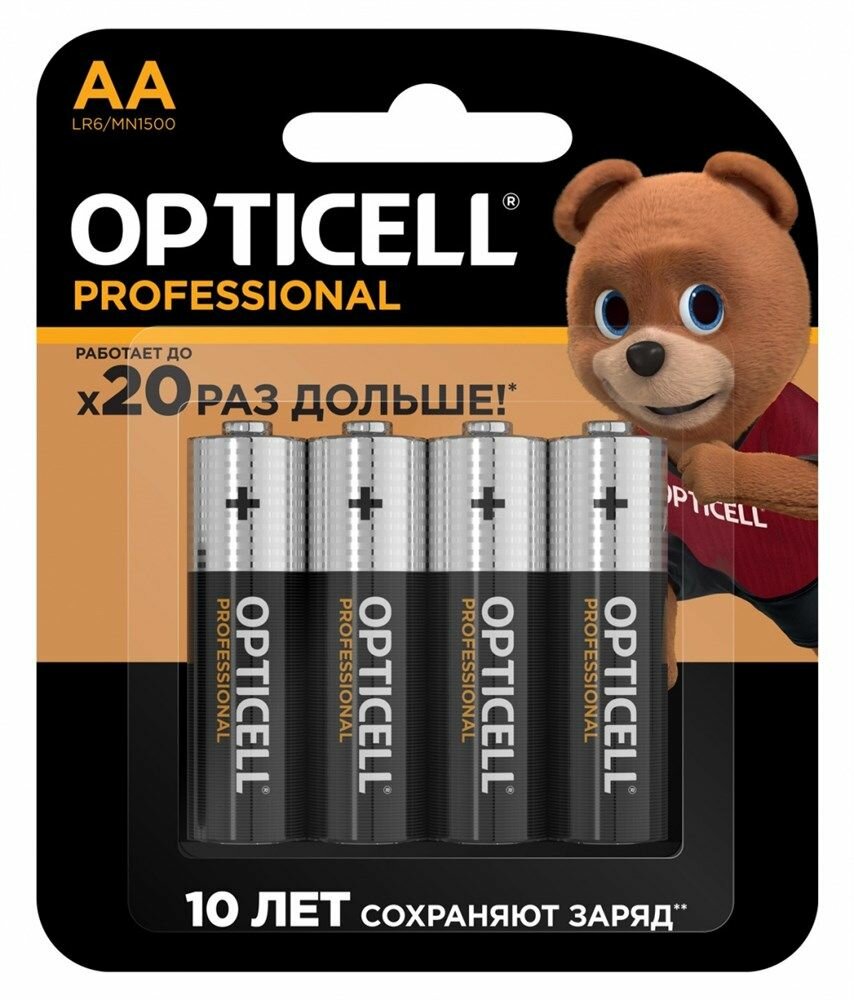 Батарейки AA пальчиковые OPTICELL BASIC LR06 - 4 шт.