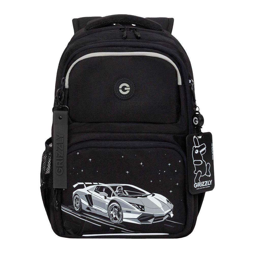 Рюкзак школьный для мальчика GRIZZLY 39*28*20см, анатомическая спинка (RB-653-2)