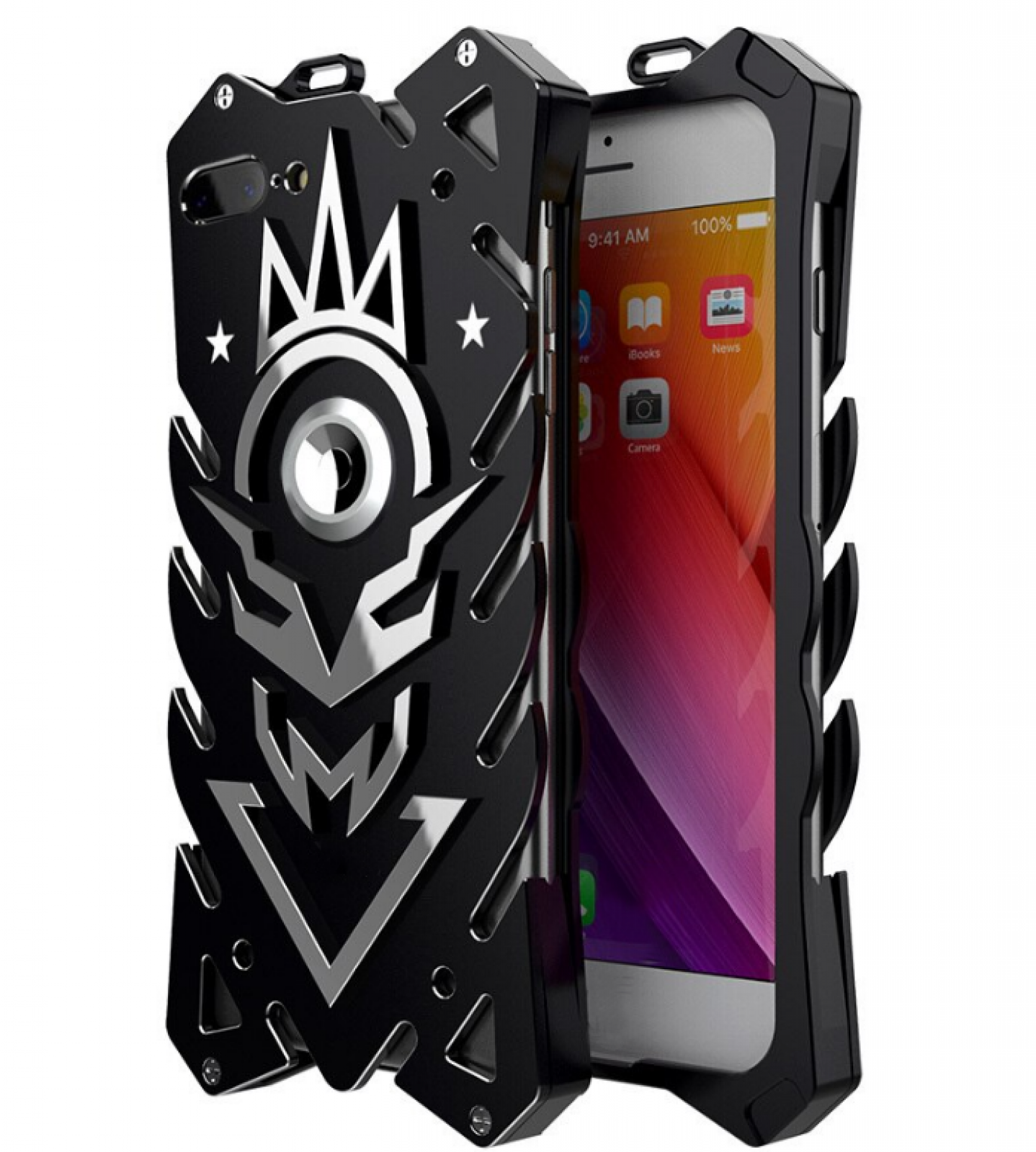 Противоударный металлический чехол-бампер Чехол. ру для OnePlus 5T с усиленной защитой углов и экстремальным дизайном