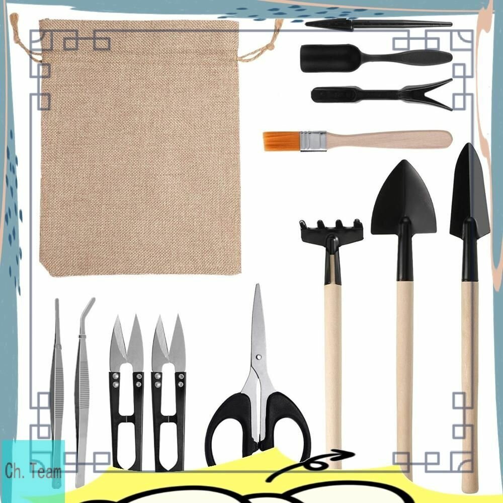 Эксклюзивный набор из 13 высококачественных миниатюрных инструментов для ухода за суккулентами в домашних и садовых условиях