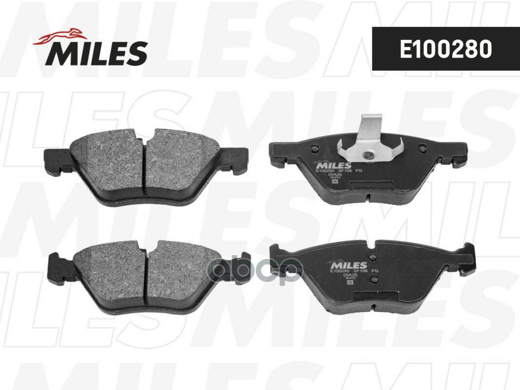 Колодки тормозные BMW E90/E60 1.8-3.0 03- передние Miles арт. e100280