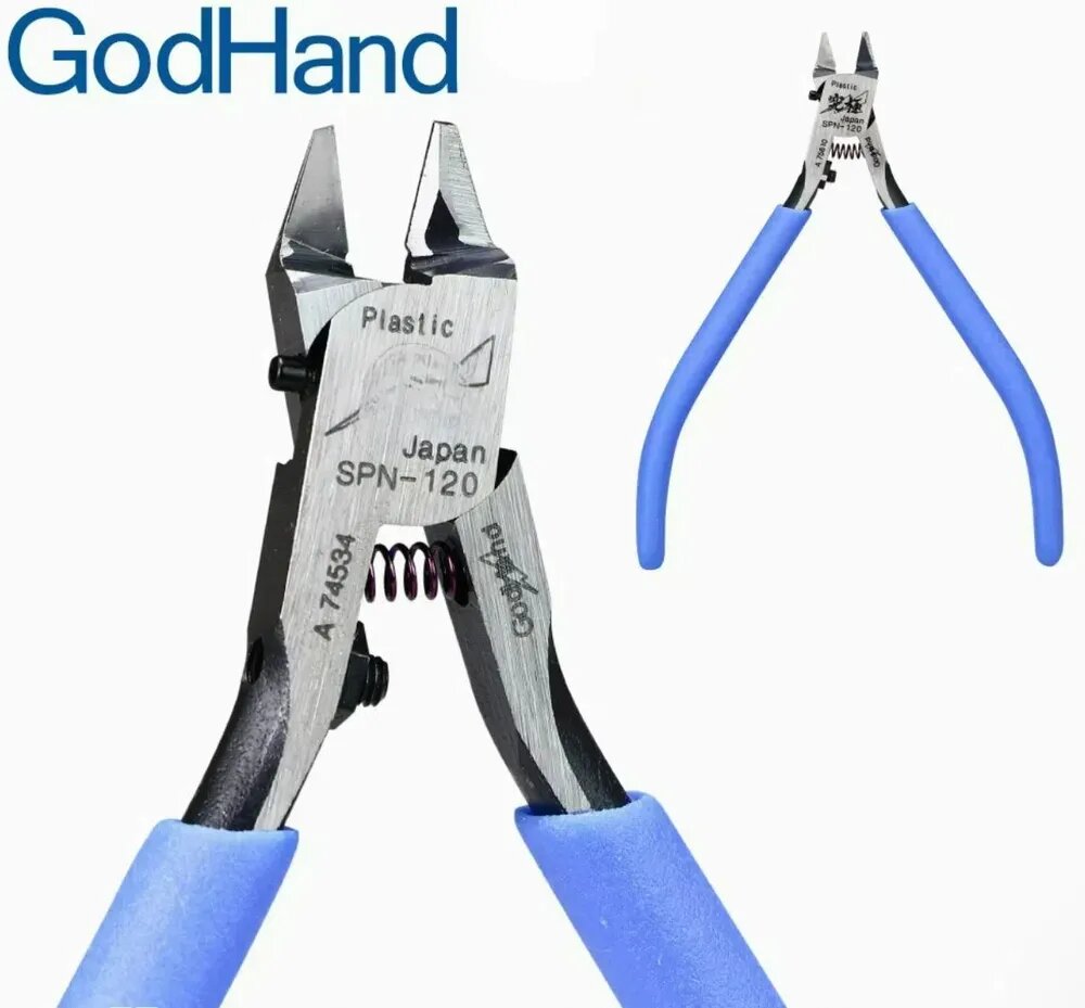 GodHand GH-SPN-120 Конечный Ниппер для пластиковых моделей, ABS пластик, 1:1, Япония