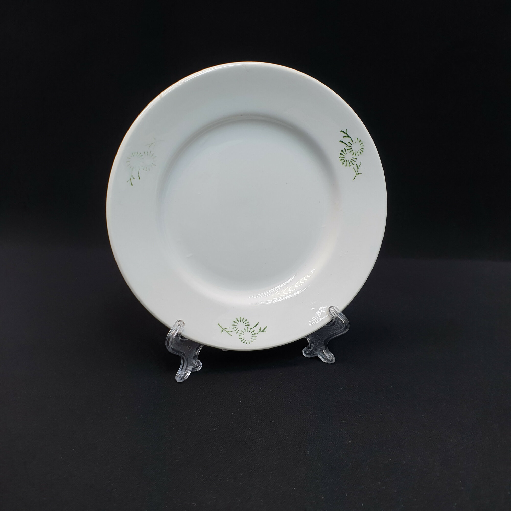 Винтажная десертная тарелка Чайка, фаянс деколь 175 мм, СССР