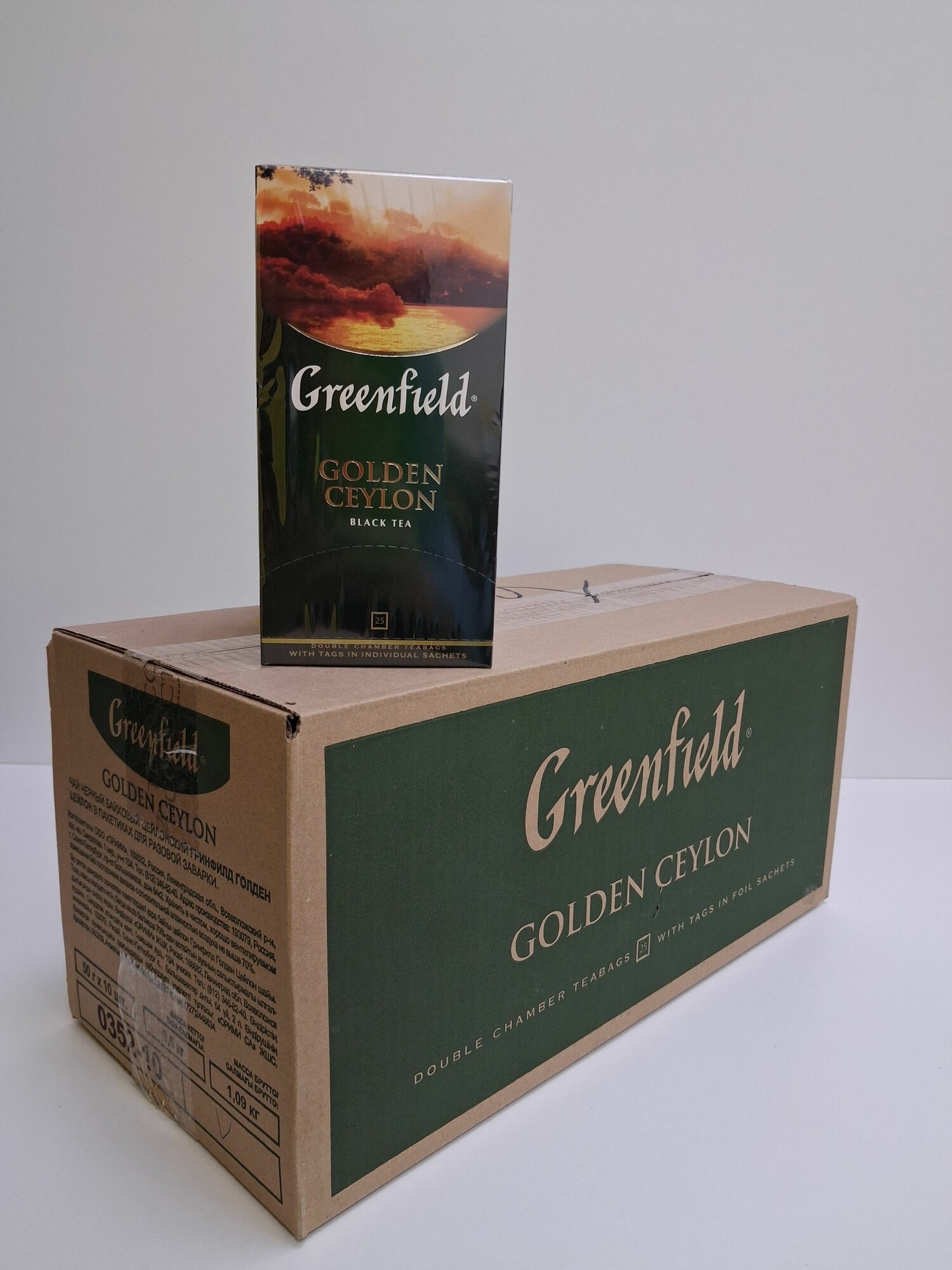 Чай Чёрный Байховый Цейлонский Greenfield Golden Ceylon (Гринфилд Голден Цейлон) в пакетиках для разовой заварки, 25пак.