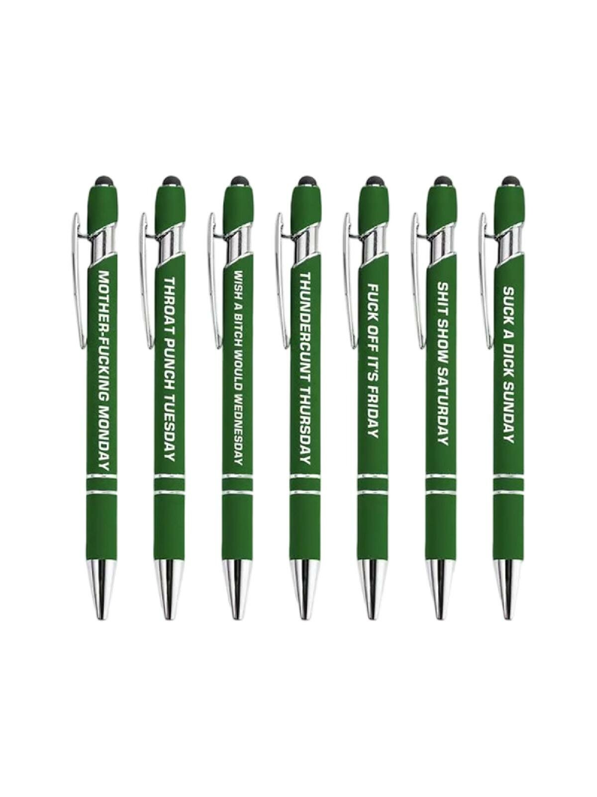 7шт Забавных юмористических цитат Шариковые ручки с выдвижным наконечником 0,7 мм