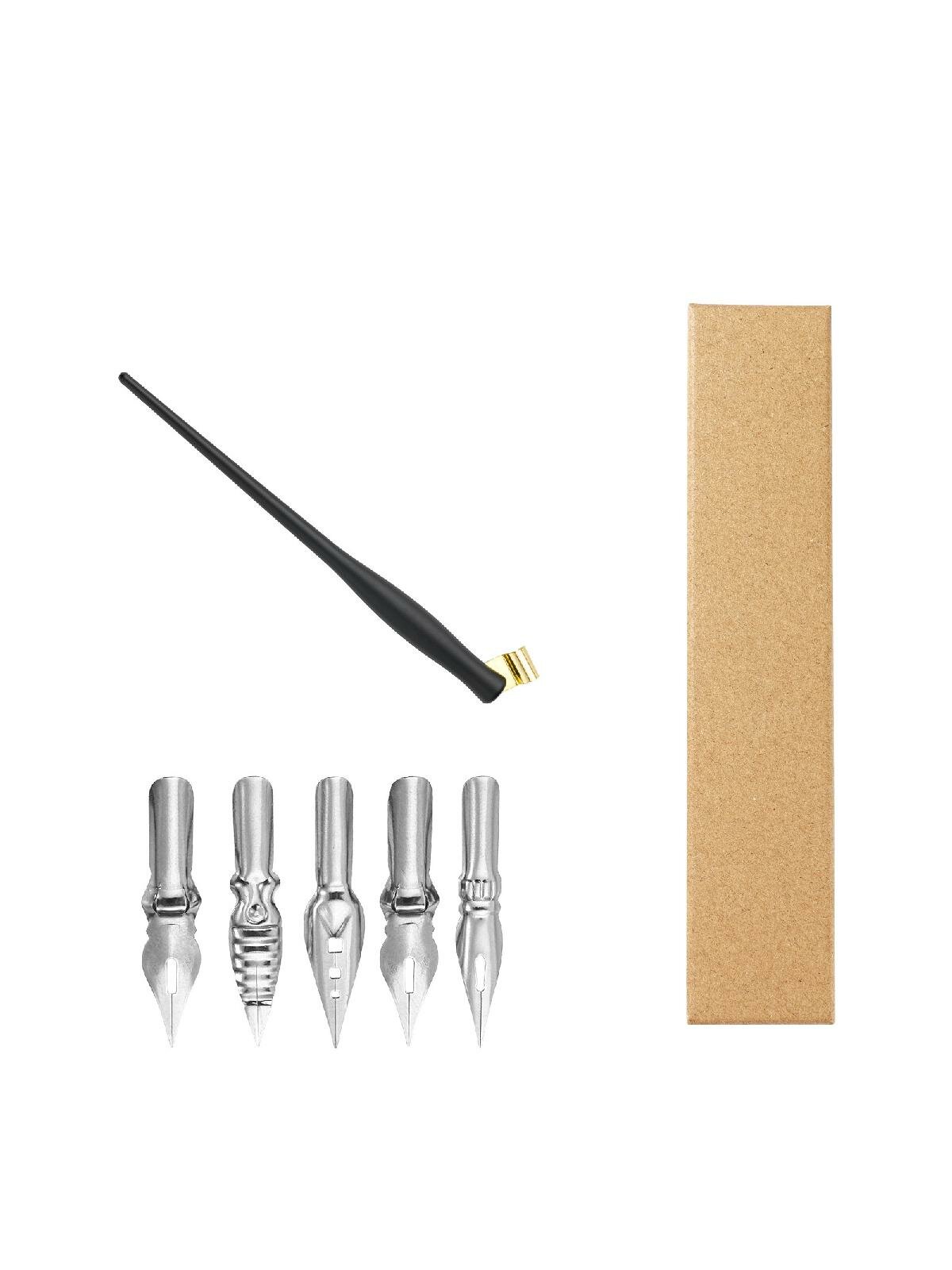 Держатель для пера с 5 сменными наконечниками для начинающих художников, пишущих рисунки